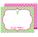 Personalized Multi Color Chevron Flat Note Cards